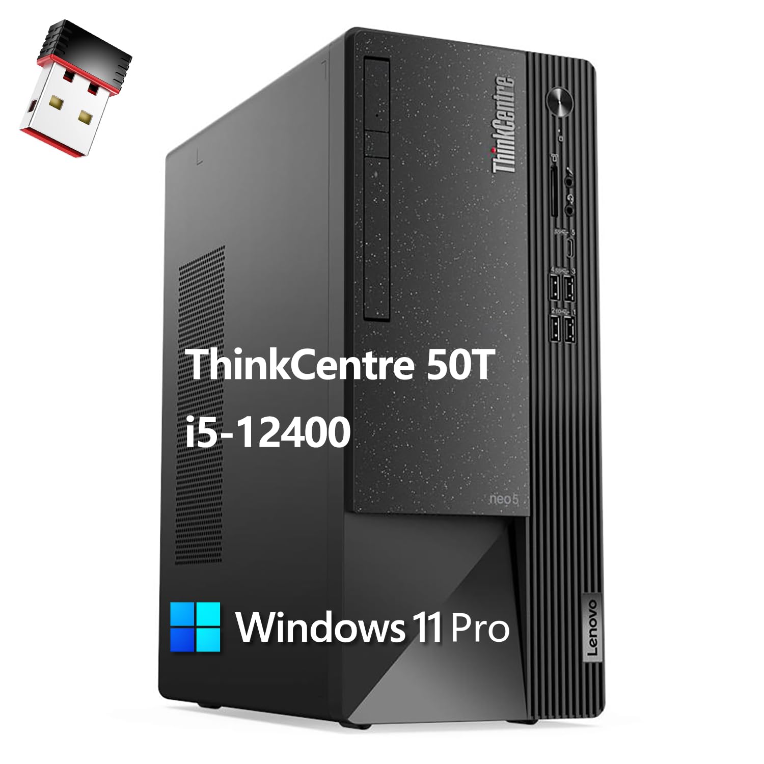 Amazon.com: Lenovo ThinkCentre 50T Tower Business Desktop Computer ...