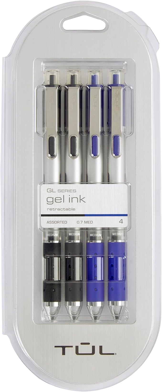 Amazon.com: TUL® Retractable Gel Pens, Medium Point, 0.7 mm, Silver ...