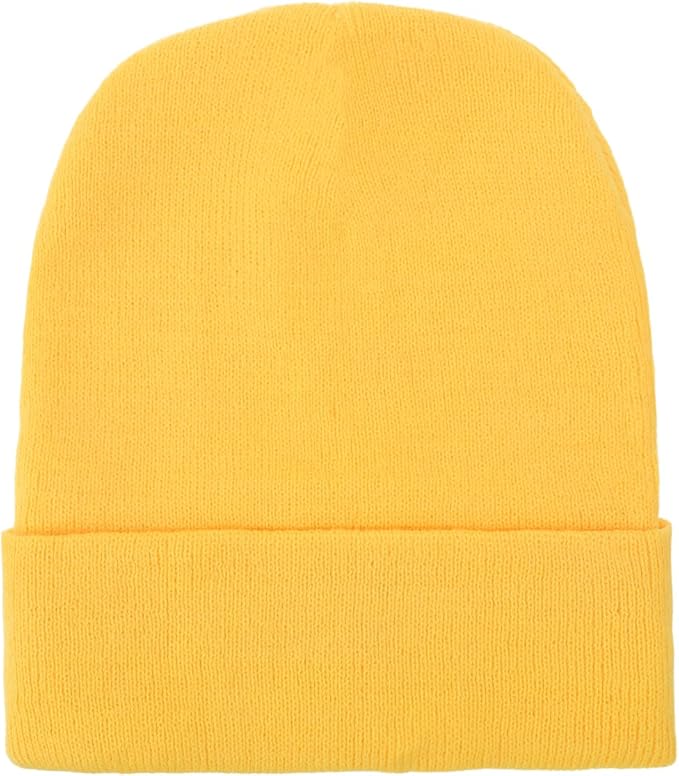 Apausvcm Yellow Beanie Hat for Men Women, Yellow Winter Knit Beanies ...