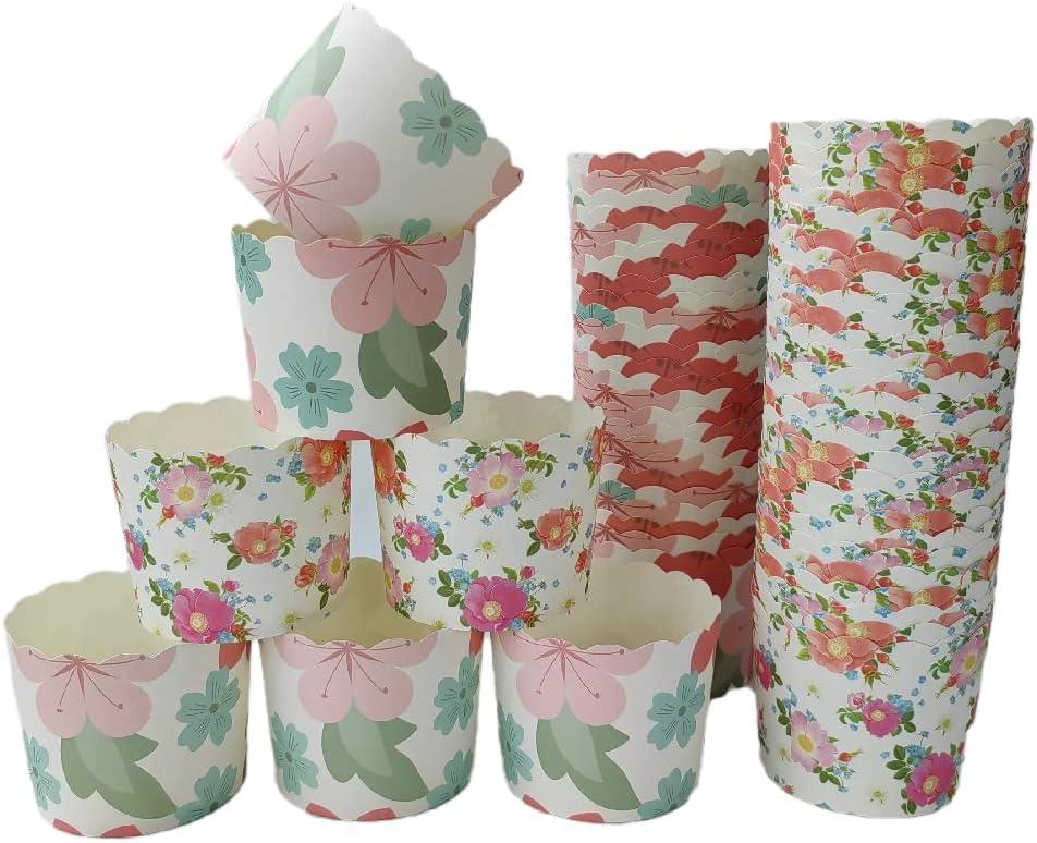 Amazon.com: Shabby Chic Floral Cupcake Wrappers for Girls Birthday ...