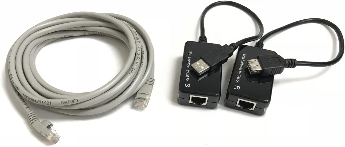 Amazon.com: 50 Foot USB 1.1 A/A Extension Kit Over Cat5e Sold by Custom ...