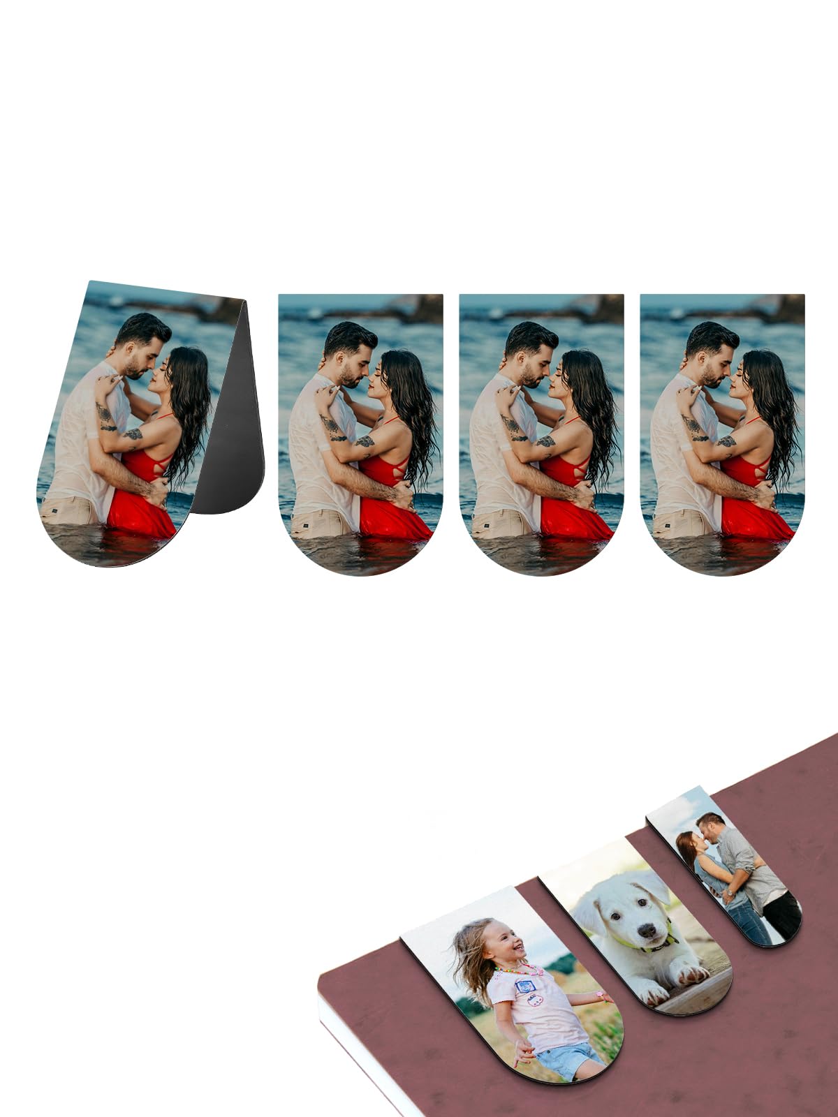 Amazon.com: Custom Photo Magnetic Bookmarks Magnet Page Markers ...