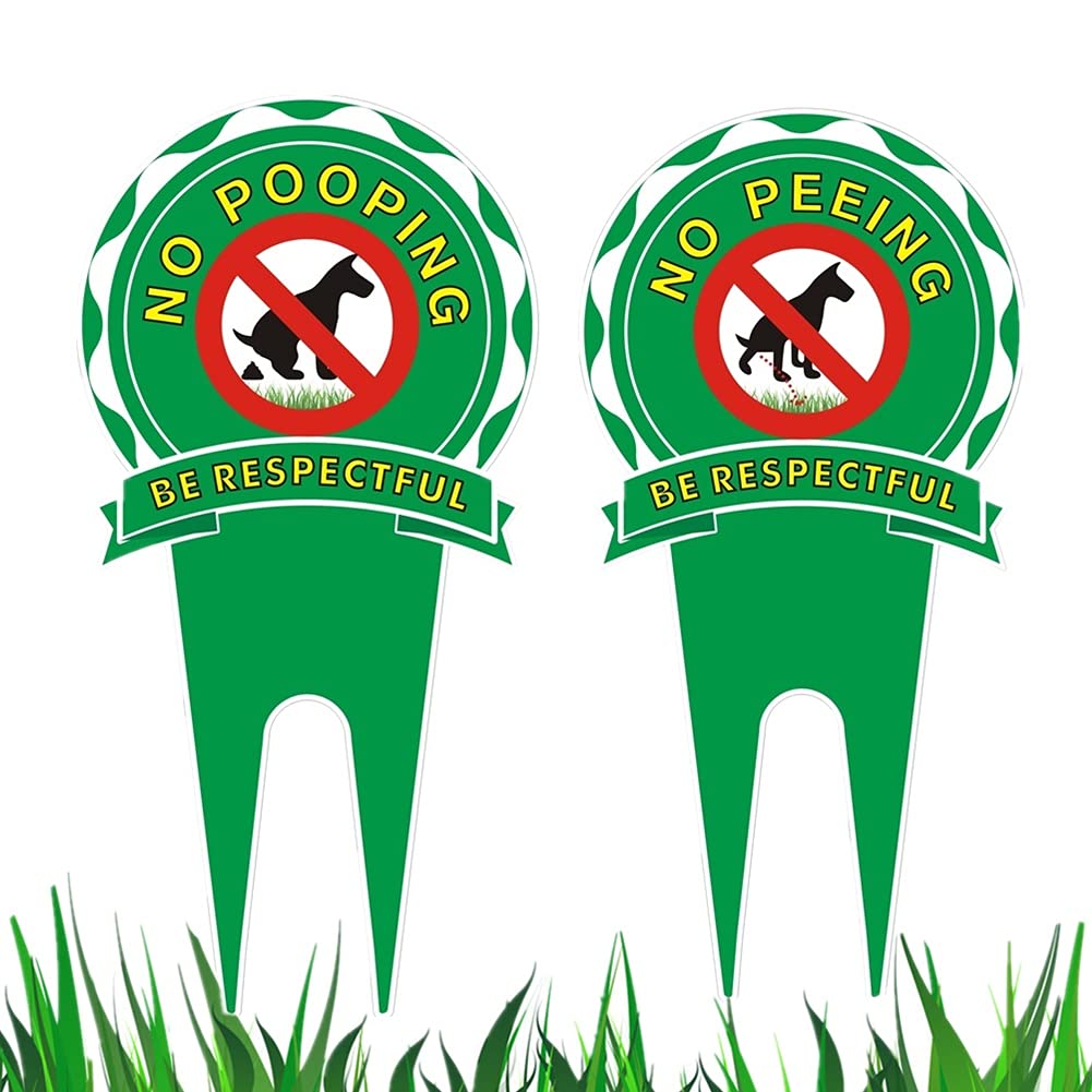 2 Pack Double Sided No Pooping Dog Signs With Stake | Desertcart Sri Lanka
