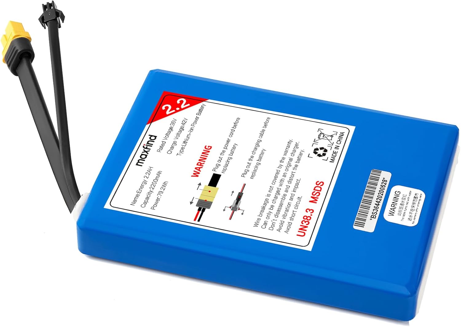 Amazon.com: Lithium Battery Pack 48V & 36V Options Long-Lasting ...