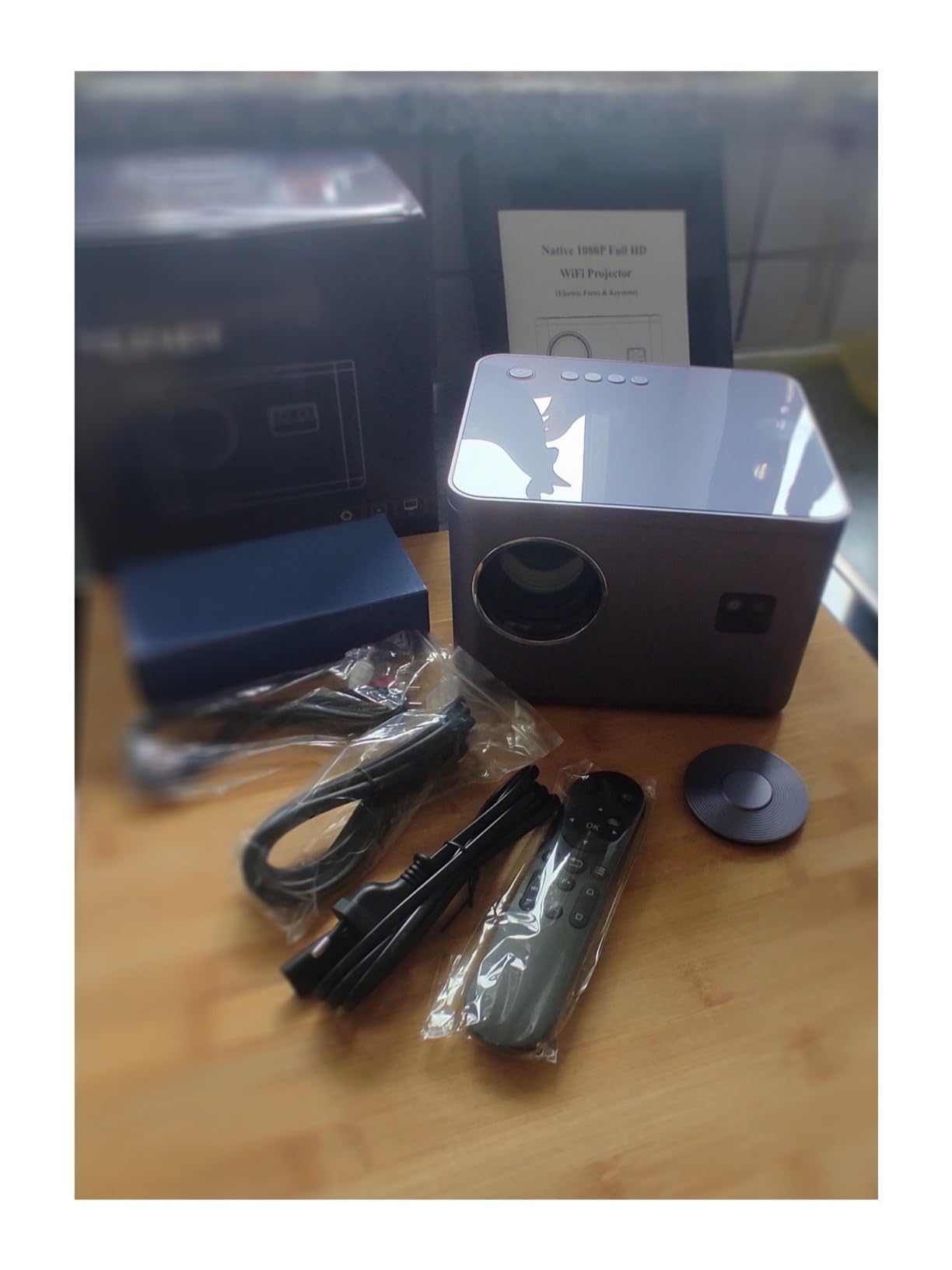 Beamer 4K Unterstützt, 5G WiFi Zweikanal-Bluetooth 20000L Native 1080P ...