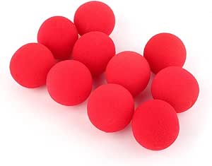 10Pcs Red Soft Sponge Ball for Magical Appear & Disappear Tricks ...