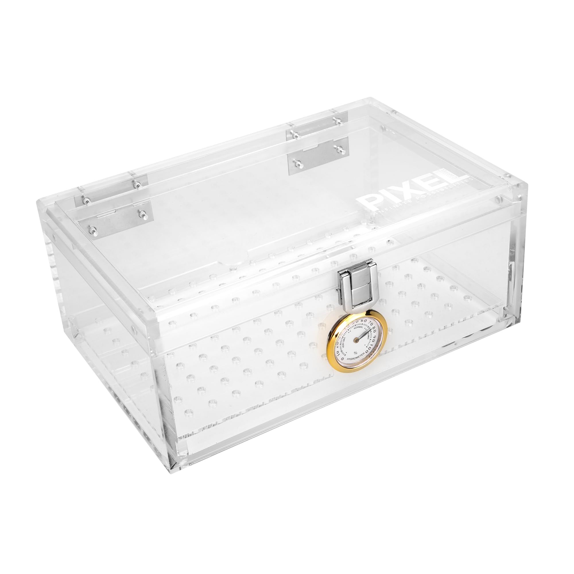 Amazon.com: Small Acrylic Cigar Humidor with Latch and Hygrometer ...