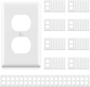 ELEGRP Duplex Receptacle Outlet Covers, 1-Gang Standard Size Wall ...