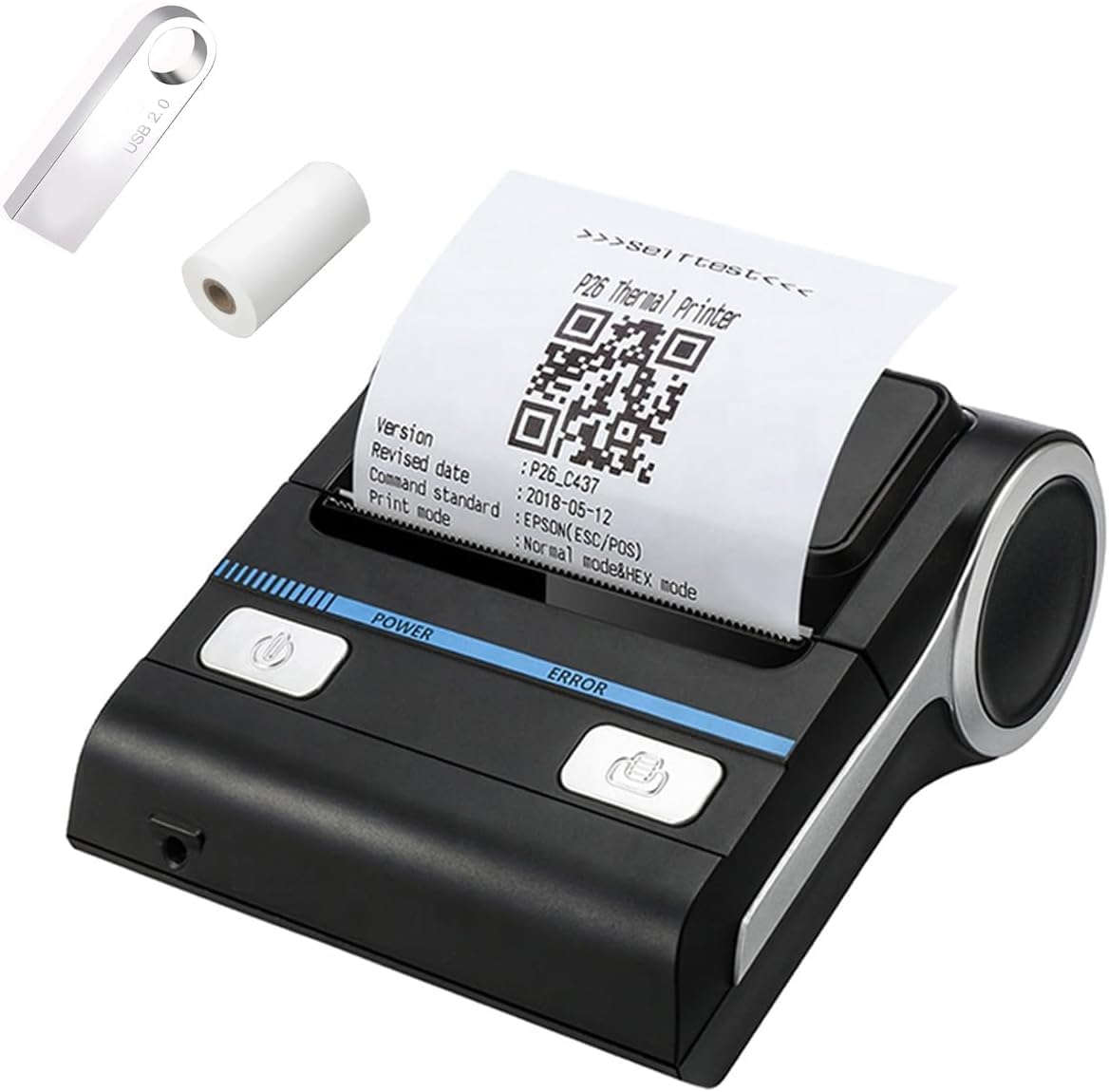 Amazon.com: GZGYNADAST 80mm Bluetooth Portable Thermal Receipt Printer ...