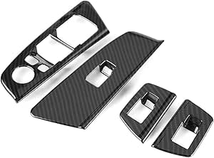 Amazon.com: 4pcs Window Button Trim Car Window Switch Lift Button Frame ...