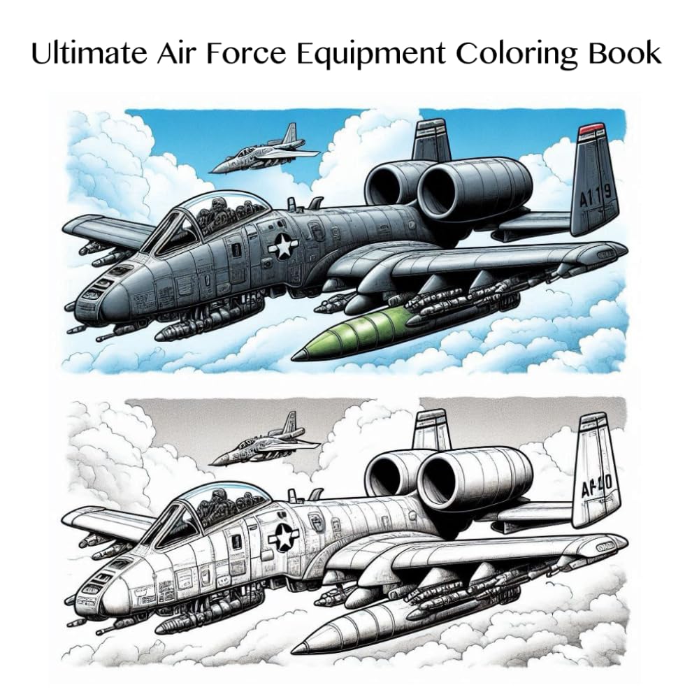 Ultimate Air Force Equipment Coloring Book: Coloring Book for Adults ...