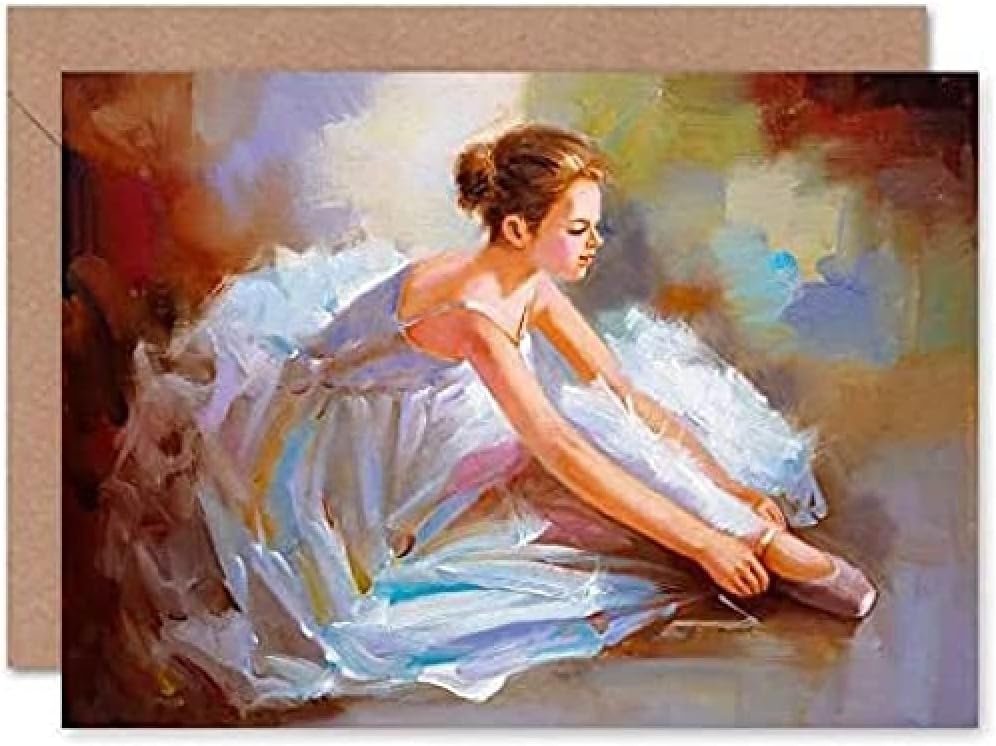 Ballet Dancer Ballerina Birthday Card : Amazon.co.uk: Stationery ...
