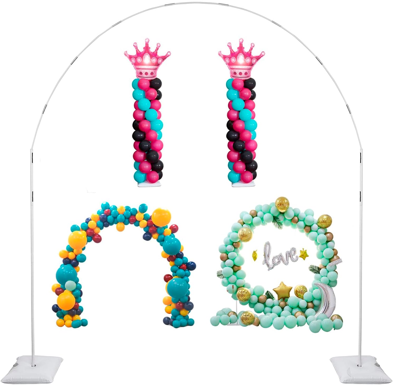 Decojoy - Kit de arco de globo redondo , gran caída redonda de 7,5 pies ...