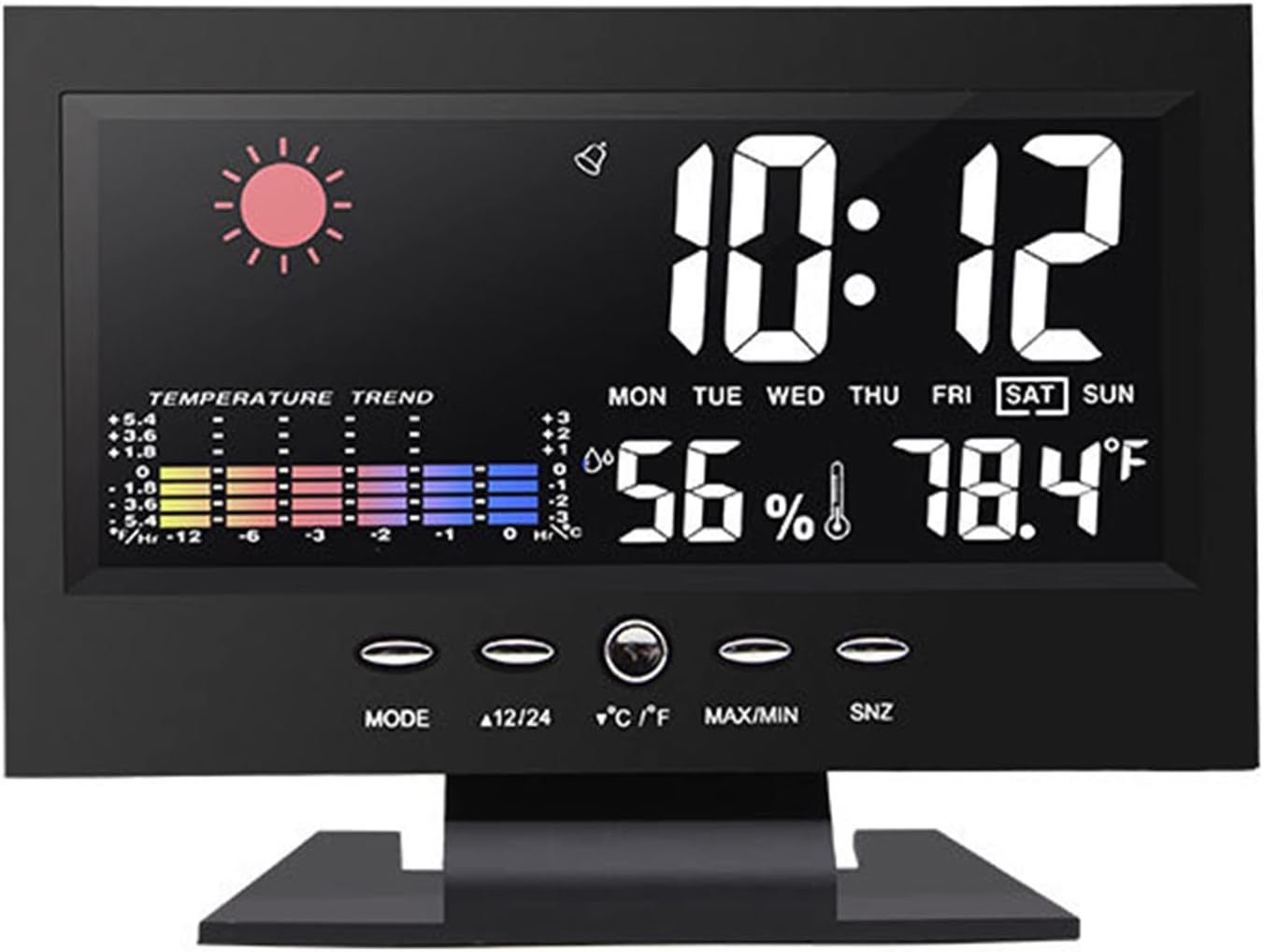 Amazon.com: ulafbwur Desk Clock Digital 8082T Digital Clock Weather ...