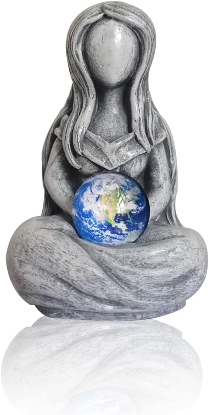 Amazon.com: Gaia Statue Mother Earth, Holding The Earth Goddess Statue ...