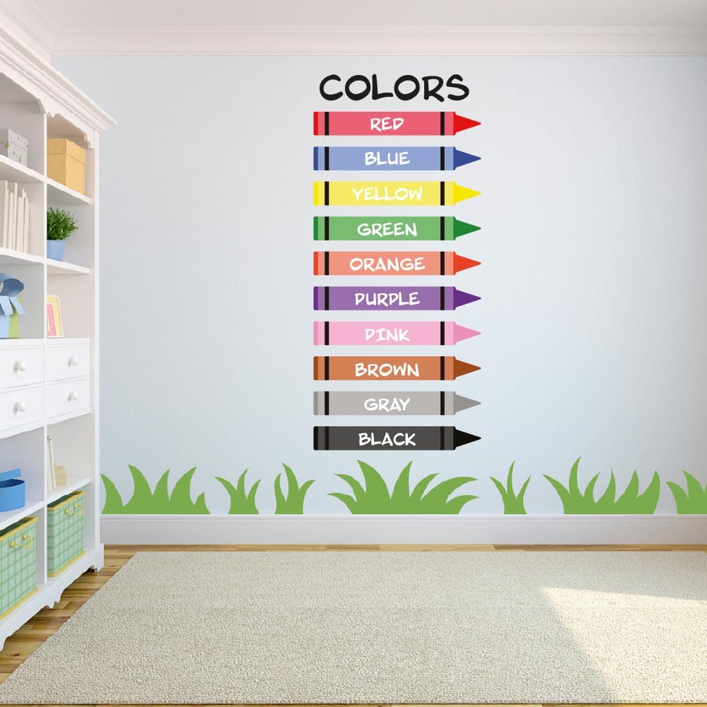 Amazon.com: Home Kids Bedroom Multicolored Set Of Crayons Decoration ...