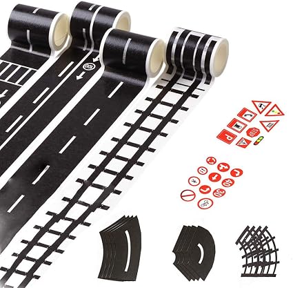 Amazon.com: GardenHelper Set of 18 Road Tape, Fun Play Tape for Car ...