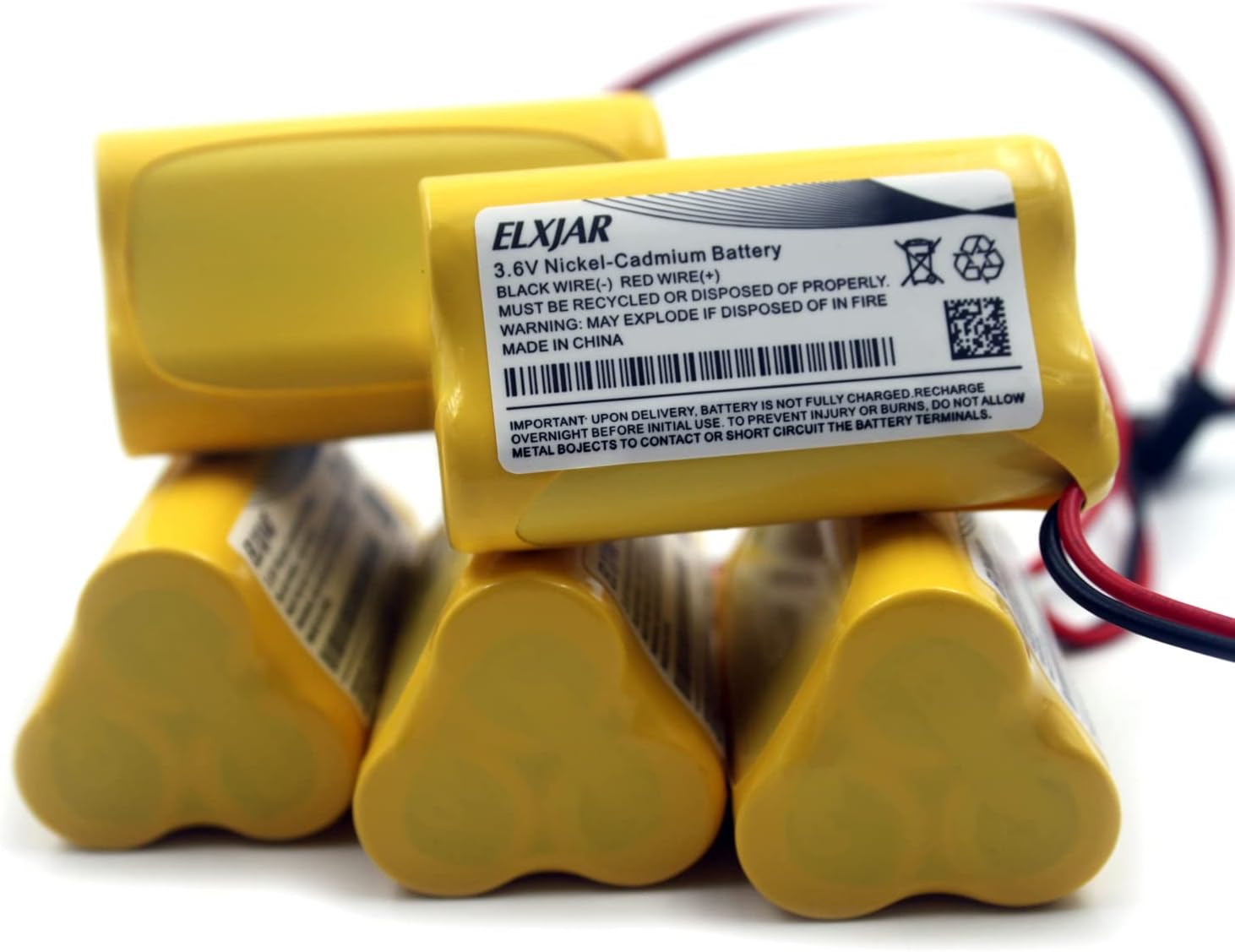 Amazon.com: elxjar (5-Pack) 3.6V 800mAh Ni-Cd Battery Replacement for ...