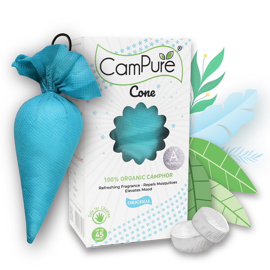 Amazon.com: CamPure Camphor Cone (Original) Pack of 2 - Room, Car ...