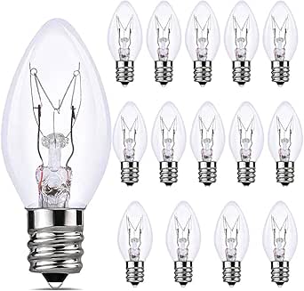 ZGDYUI Salt Lamp Bulbs,C7 Light Bulbs for Scentsy Wax Warmer ...