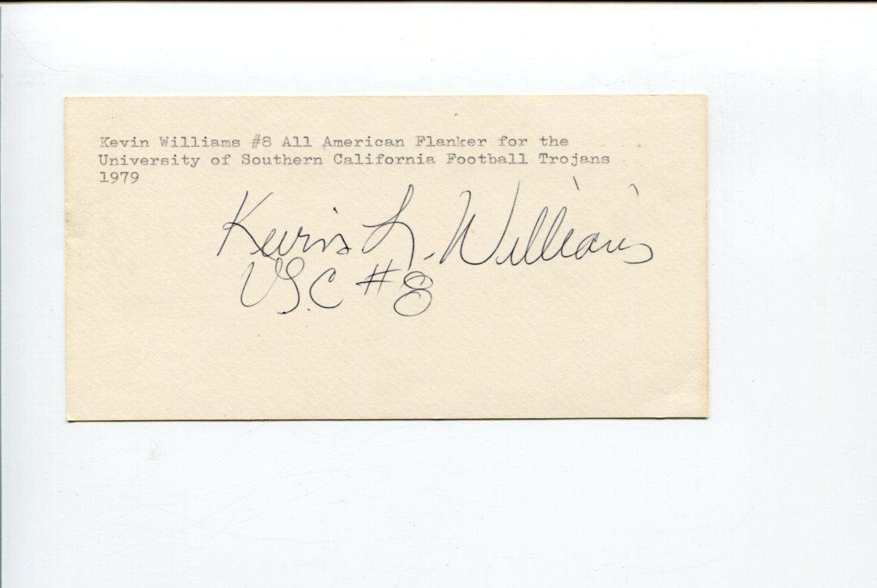 Kevin Williams USC Trojans 1978 National Champion Team Rare Signed ...