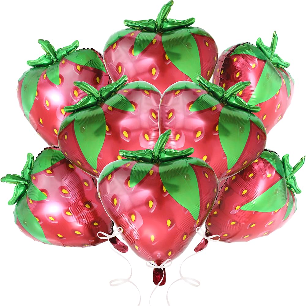 Amazon.com: Cute Strawberry Balloons Berry Sweet Fruit Balloons For Strawberry Themed Party ...