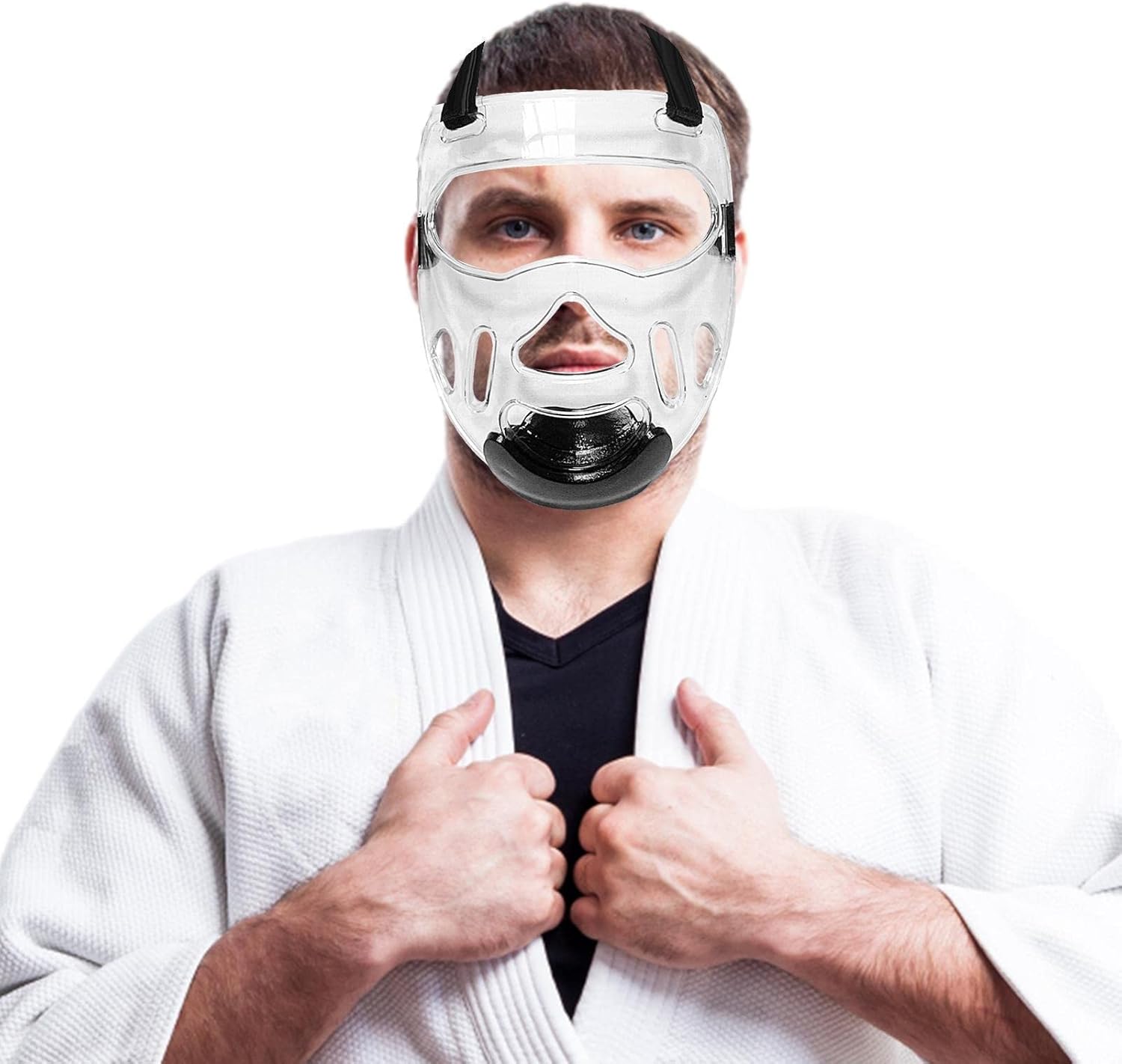 Amazon.com: PINGFEN Karate Face Guard,Portable Solid Basketball Face ...