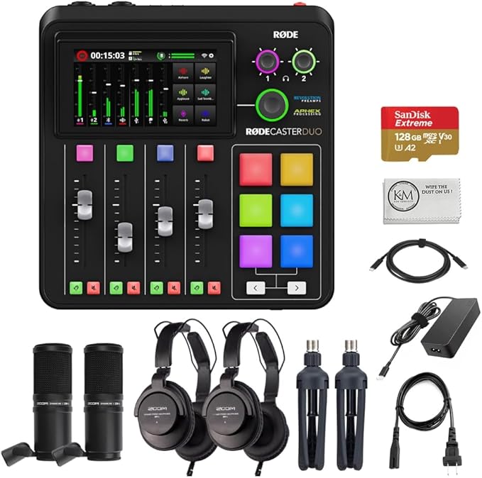 Amazon.com: Rode RODECaster Duo Integrated Audio Production Studio ...