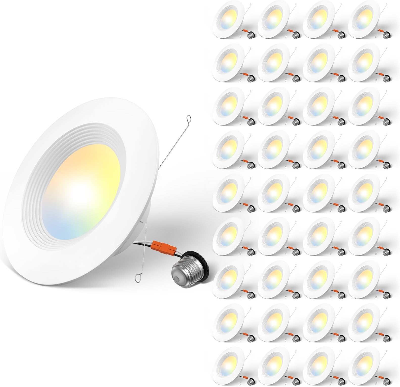 Amico 36 Pack Retrofit LED Recessed Lighting 6 Inch, Selectable 2700K ...