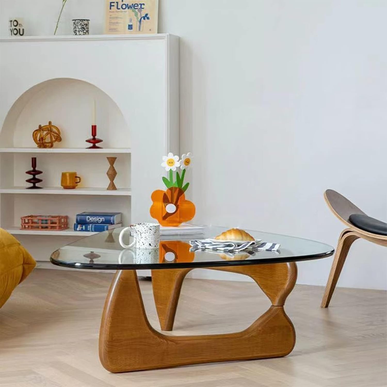 Amazon.com: Coffee Tables for Living Room - Triangle Glass Coffee Table ...