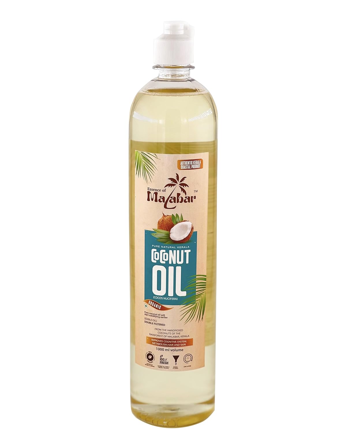 Essence of Malabar - Pure & Organic, Double Filtered Edible Coconut Oil ...
