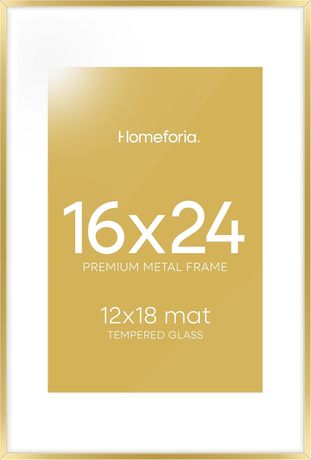 Amazon.com - Homeforia 16 x 24 Picture Frame Gold, High End Metal 16x24 ...