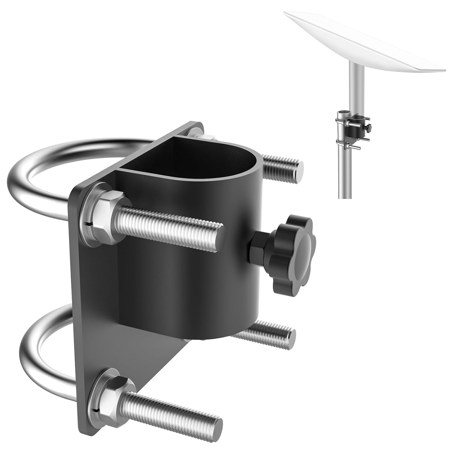 Jozdaup Upgraded Mast Pipe Mount and Flag Pole Adapter Mounting kit ...