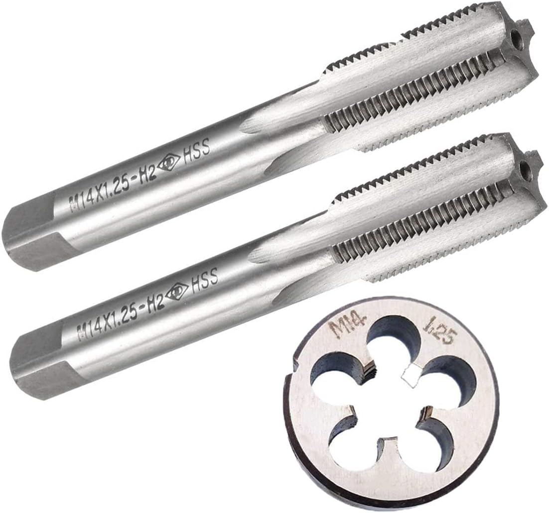 Amazon.com: Joleully M14 x 1.25mm HSS Metric Tap And Die Set Thread Tap ...