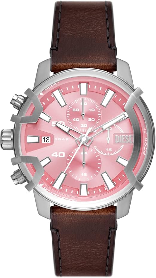 Diesel All-Gender 42mm Griffed Stainless Steel Chronograph Quartz Watch ...