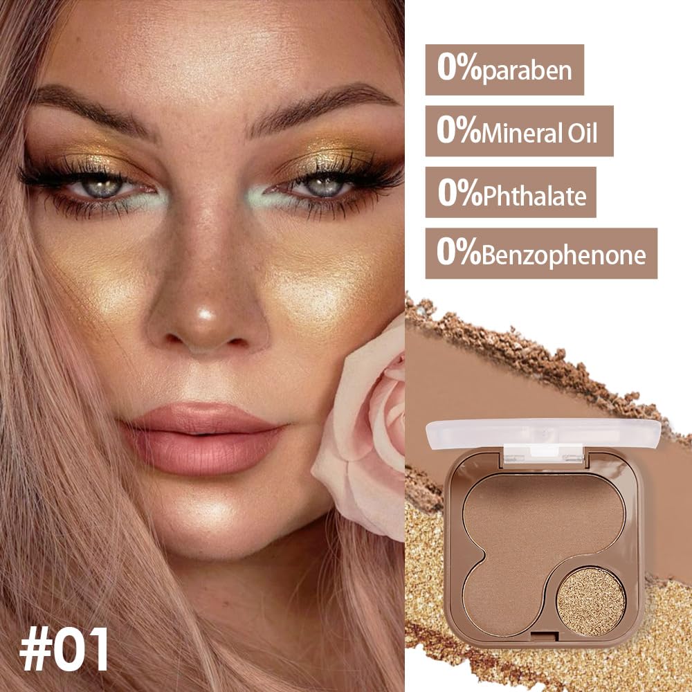 Snapklik.com : Shimmer Matte Eyeshadow Palette For Women, Brown Powder ...