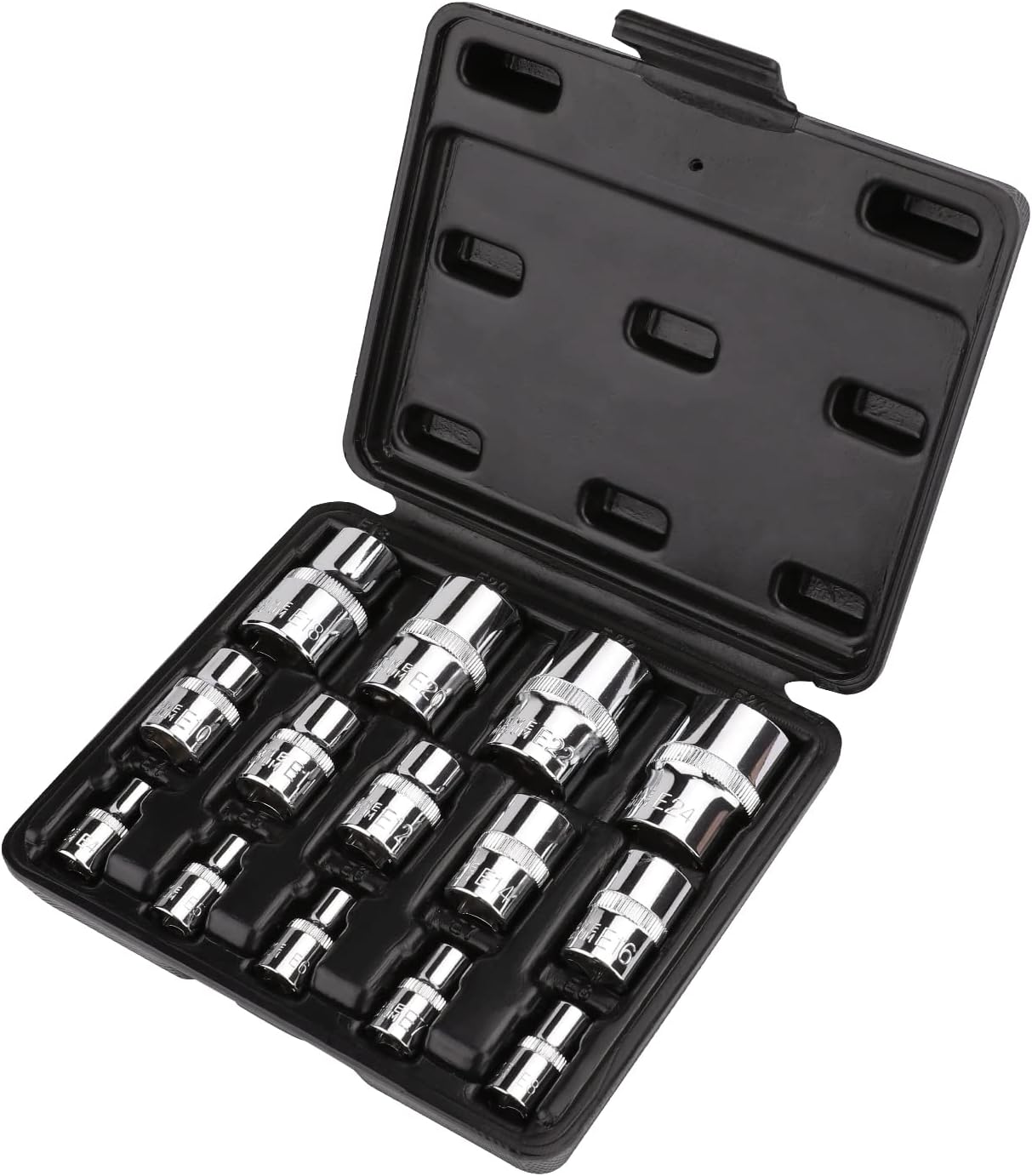 Amazon.com: VCT 12 Pc 1/4" Drive Universal Spline Socket Set Metric ...