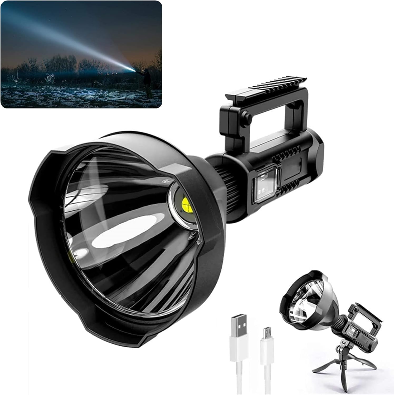 FOS Aluminum Led Search Light 15W, 1450 Lumens (Range 1 Km) with 4500 ...