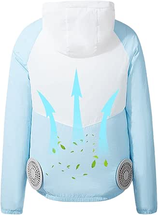 Amazon.com: Byrotson Unisex Cooling Jacket Wearable Cooling Fan Coat ...