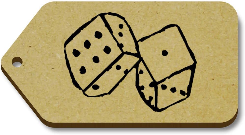 Amazon.com: 10 x 'Pair of Dice' 66mm x 34mm Gift / Luggage Tags ...