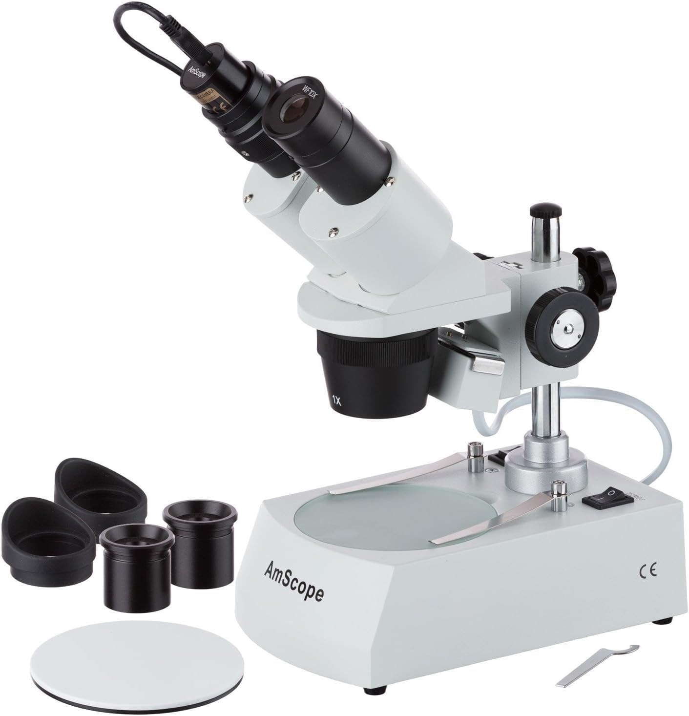 Amazon.com: AmScope SE305R-PZ Forward Binocular Stereo Microscope ...