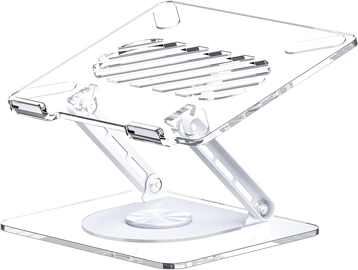 MCHOSE Laptop Stand for Desk with 360° Rotation, Ergonimic Foldable ...