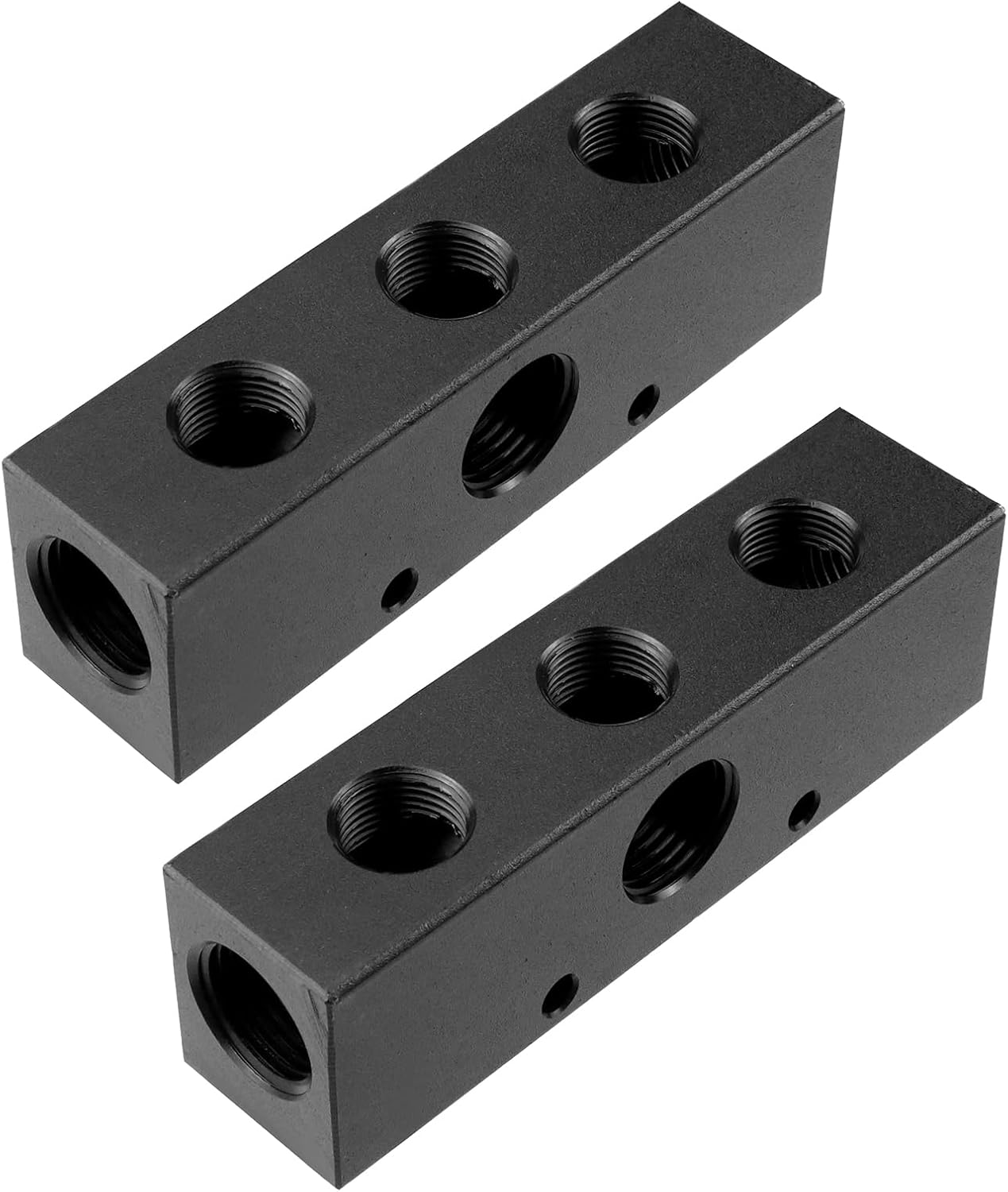 Antrader Air Manifold,2Pcs 3 Way 6 Port Air Compressor Manifold ...