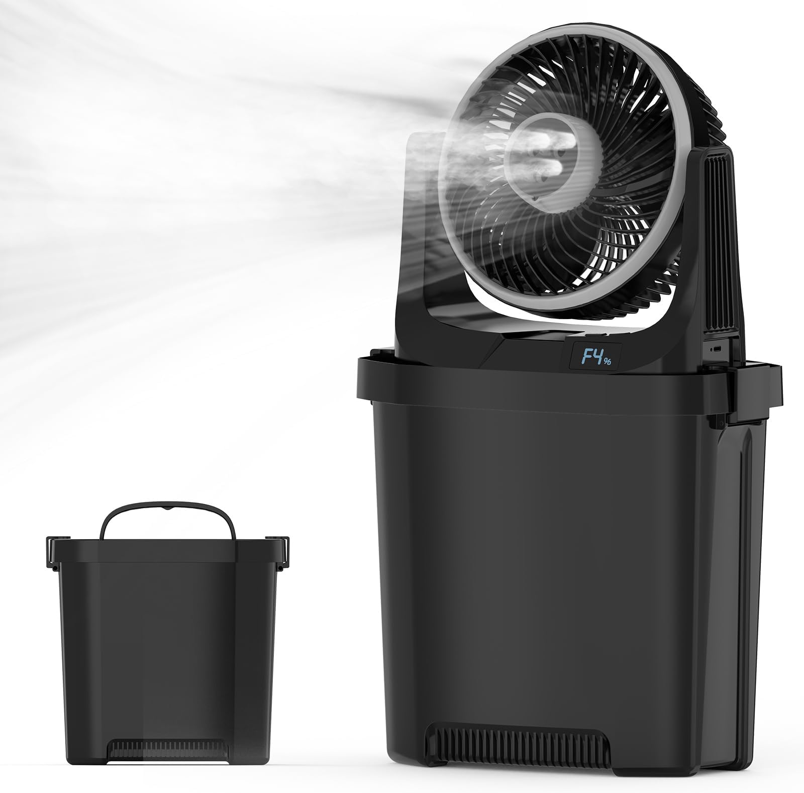 Easyacc Portable Air Cooler Fan 20000mah Battery 116hrs 7000ml Water ...