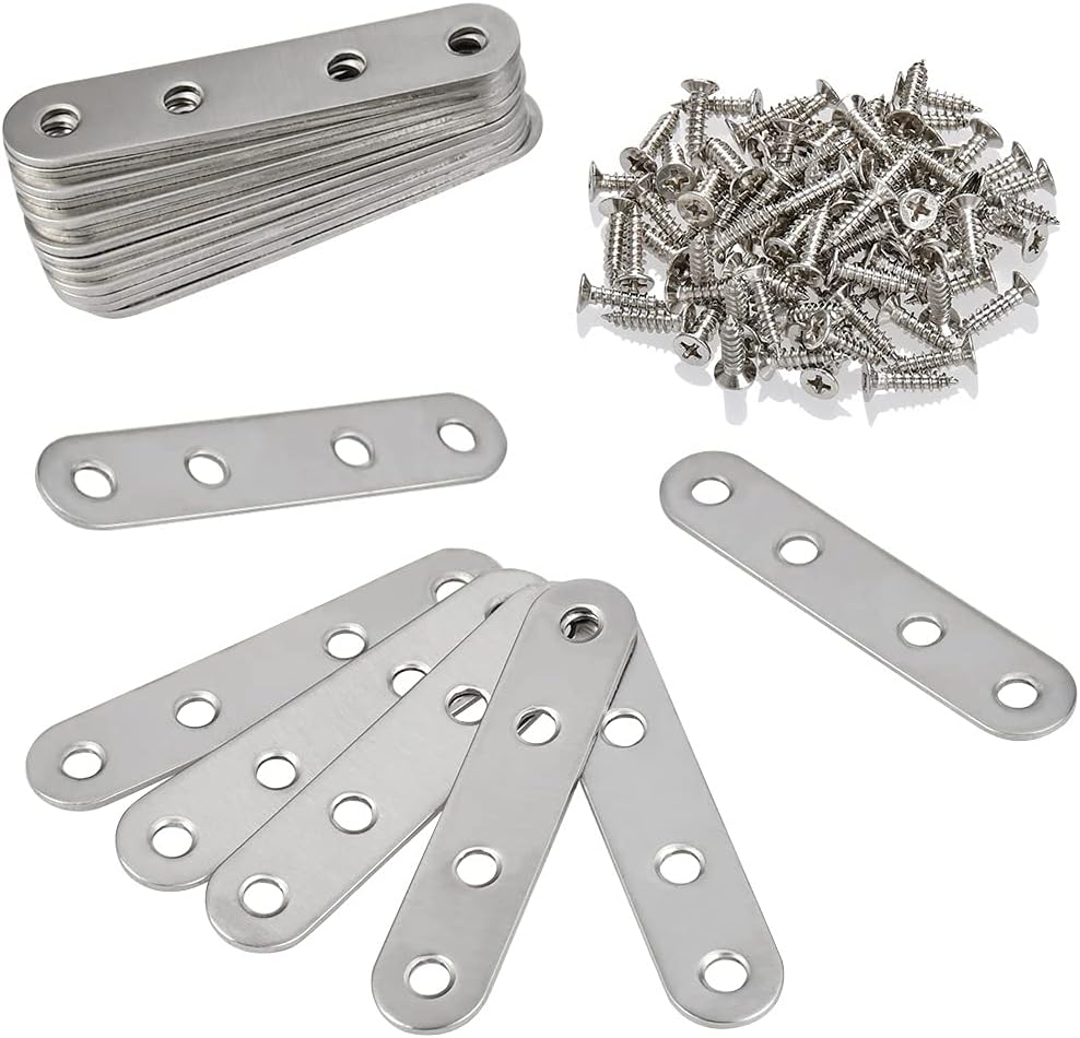 ANNTIM 20 Packs Metal Brackets for Wood, 75*16mm Stainless Steel ...