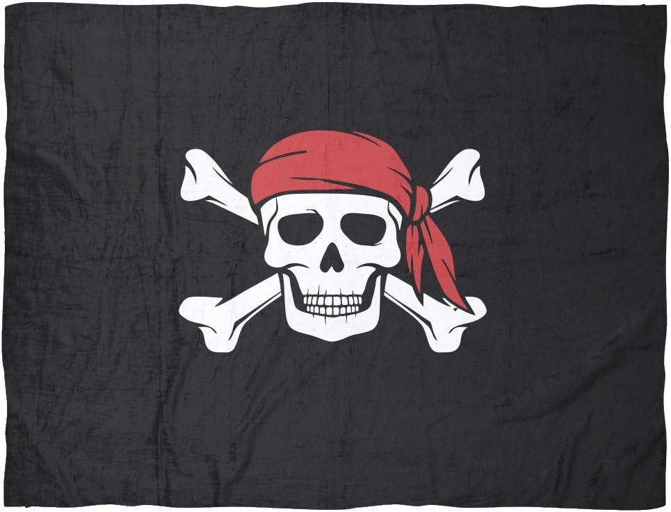 Amazon.com: Living You Co Pirate Blanket Pirate Fleece Blanket, Skull ...