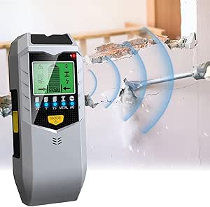 Stud Finder Sensor,Portable 5 in 1 Wall Scanner Handheld Stud Sensor,LCD Display and Audio Alarm ...