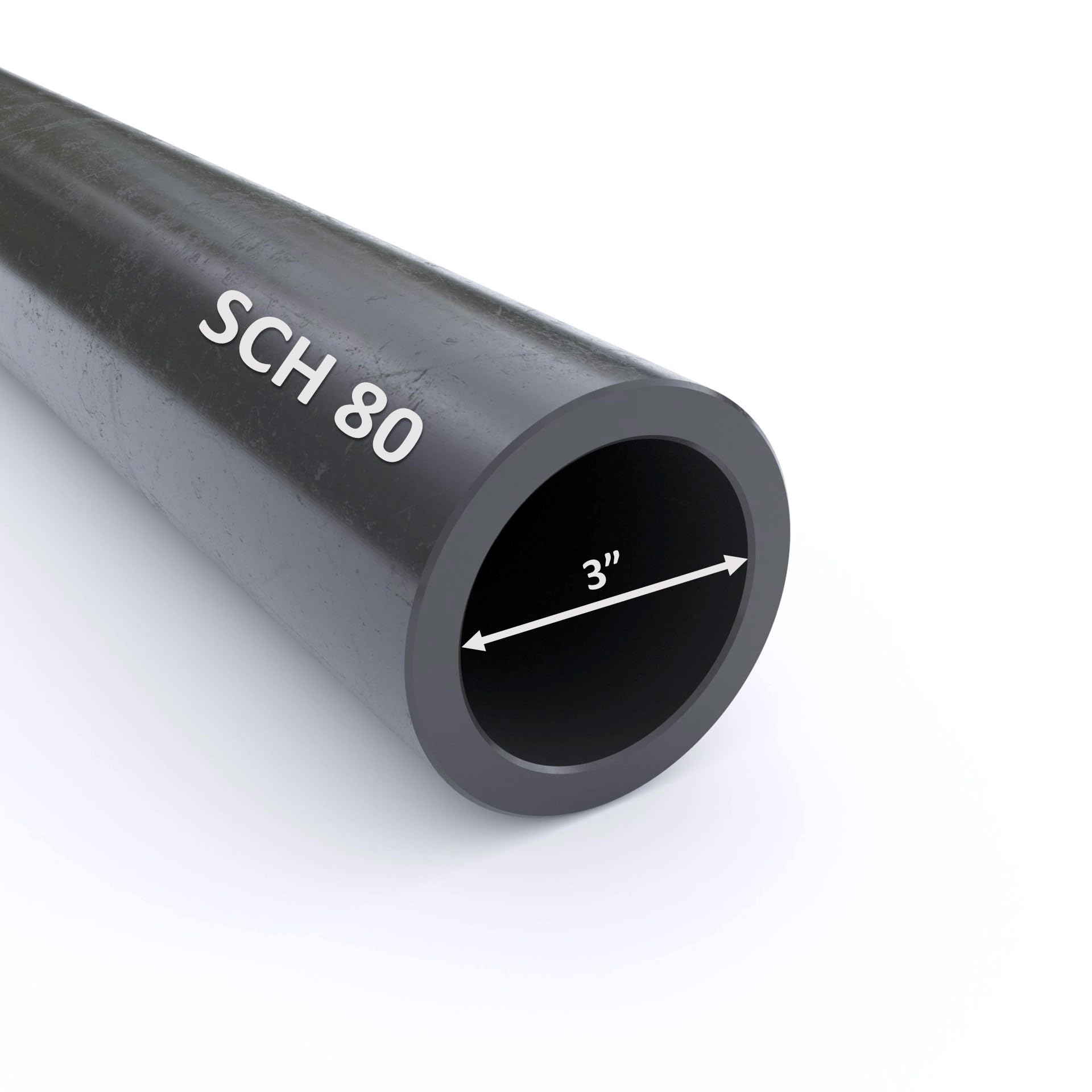 Amazon.com: Generic 3"" Schedule 80 PVC Pipe - Black PVC Piping Cut to ...