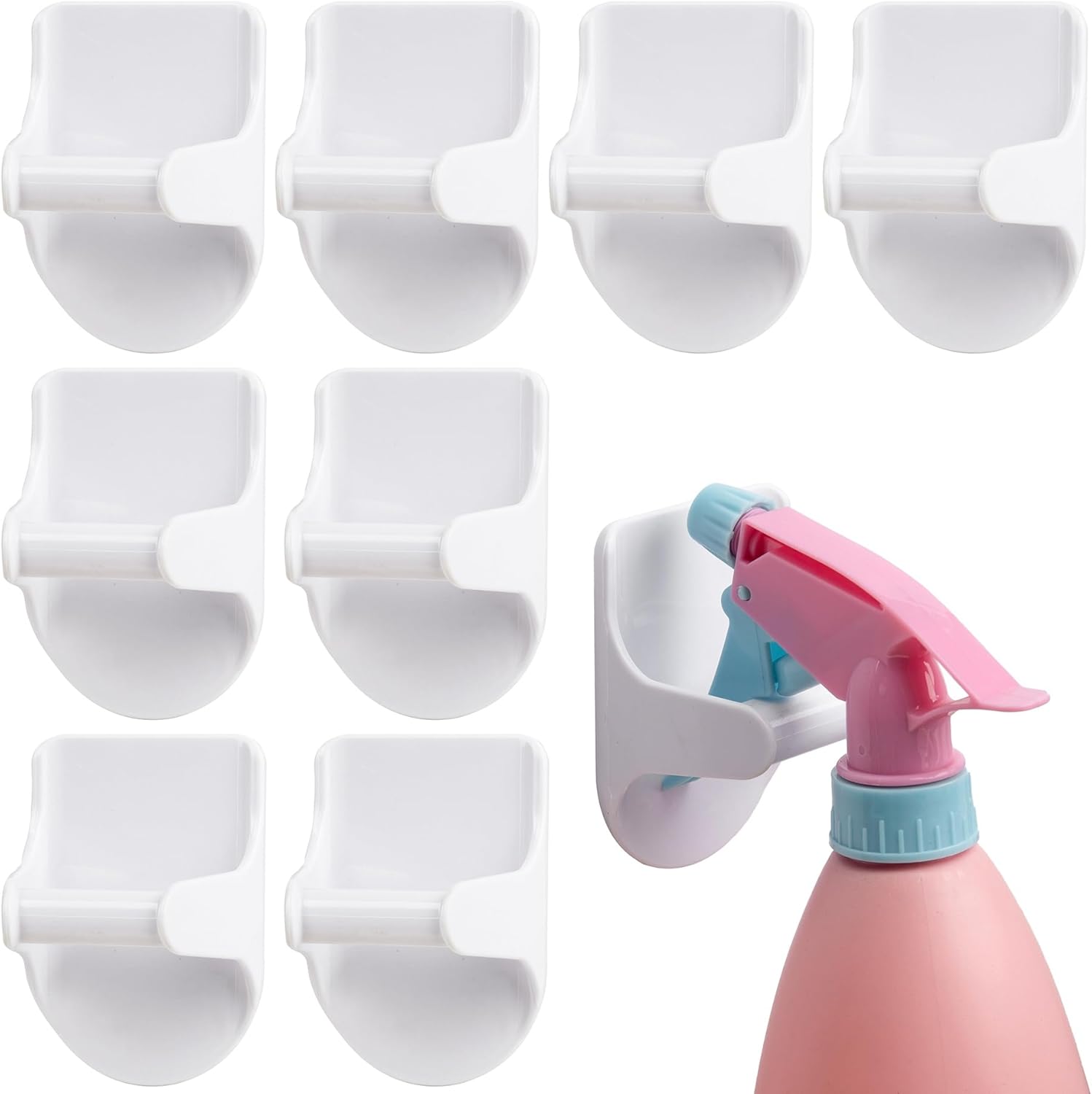 Amazon.com: Framendino, 8 Pack Wall Mount Spray Bottle Hooks Holder ...