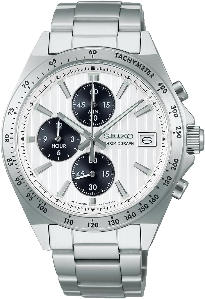 Amazon.co.jp: [セイコーウオッチ] 腕時計 セイコー セレクション Sシリーズ メンズ 電池式クオーツ クロノグラフ（縦三つ目 ...